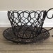 Vintage Metal Tea Cup Design Basket - Etsy