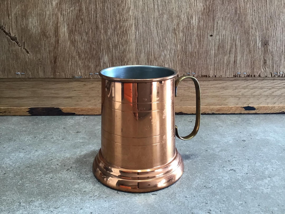 Vintage Copper Tankard With Brass Handle Made in England - Etsy