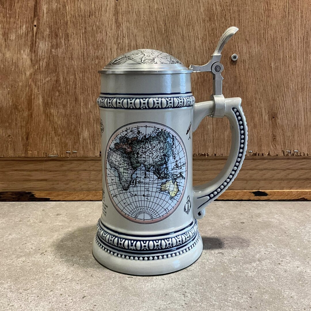 Vintage Domex German Beer Stein / Tankard With Pewter Lid - Made in ...