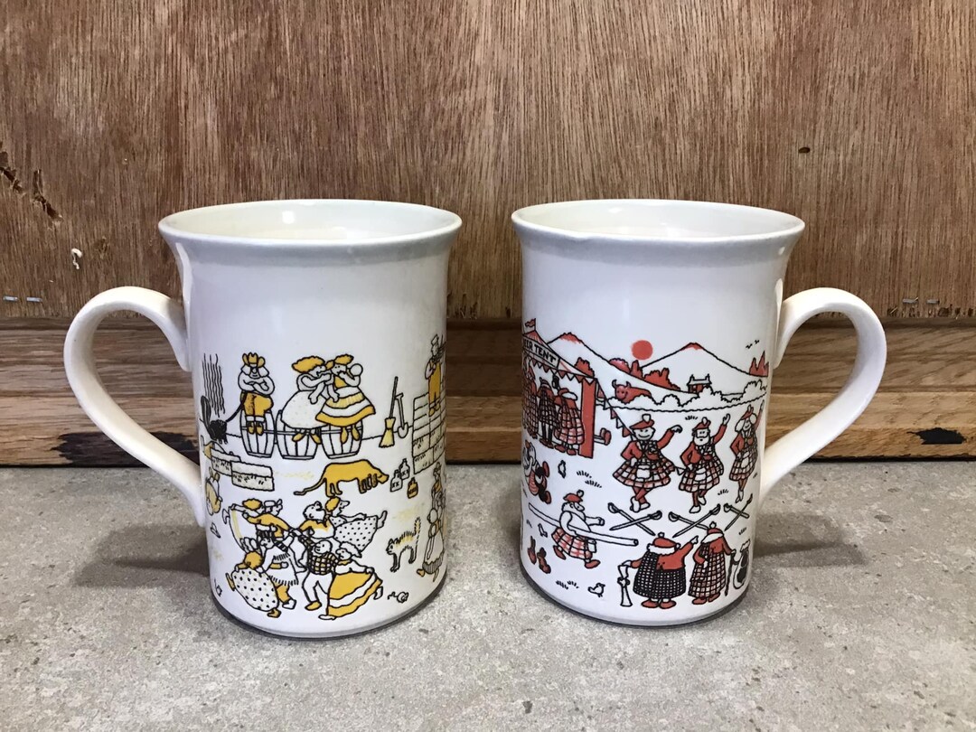 2 Vintage Biltons Pottery Mugs Made in England - Etsy