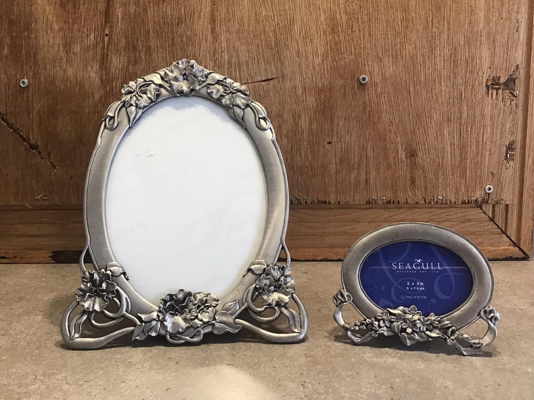 3D Vintage Pewter Picture Frame / Pewter Frame / Vintage Frame / Frames ...