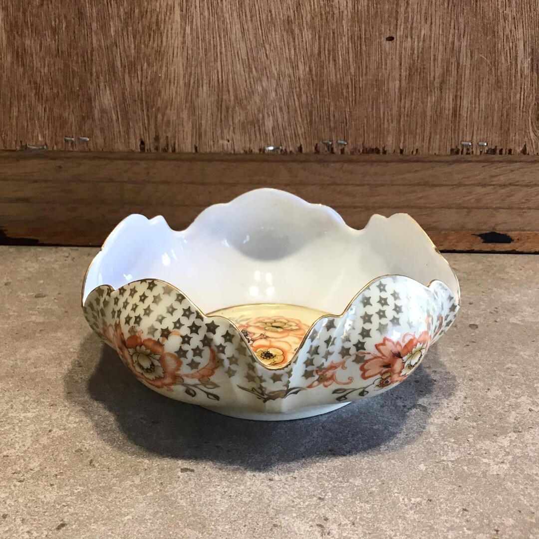 Antique RS Royal Silesia Bowl, Vintage Porcelain, Vanity Bowl , Floral ...