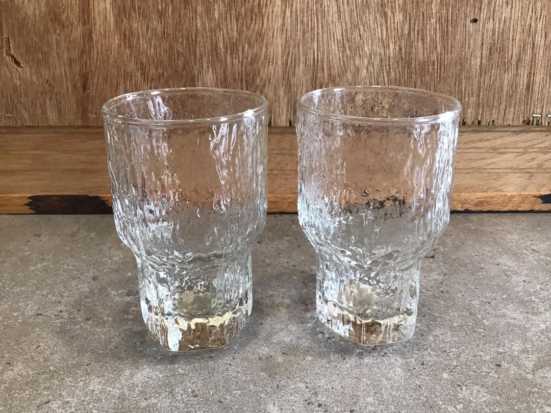 Vintage Textured Glass Cocktail Set: Mid Century Modern Barware - Etsy
