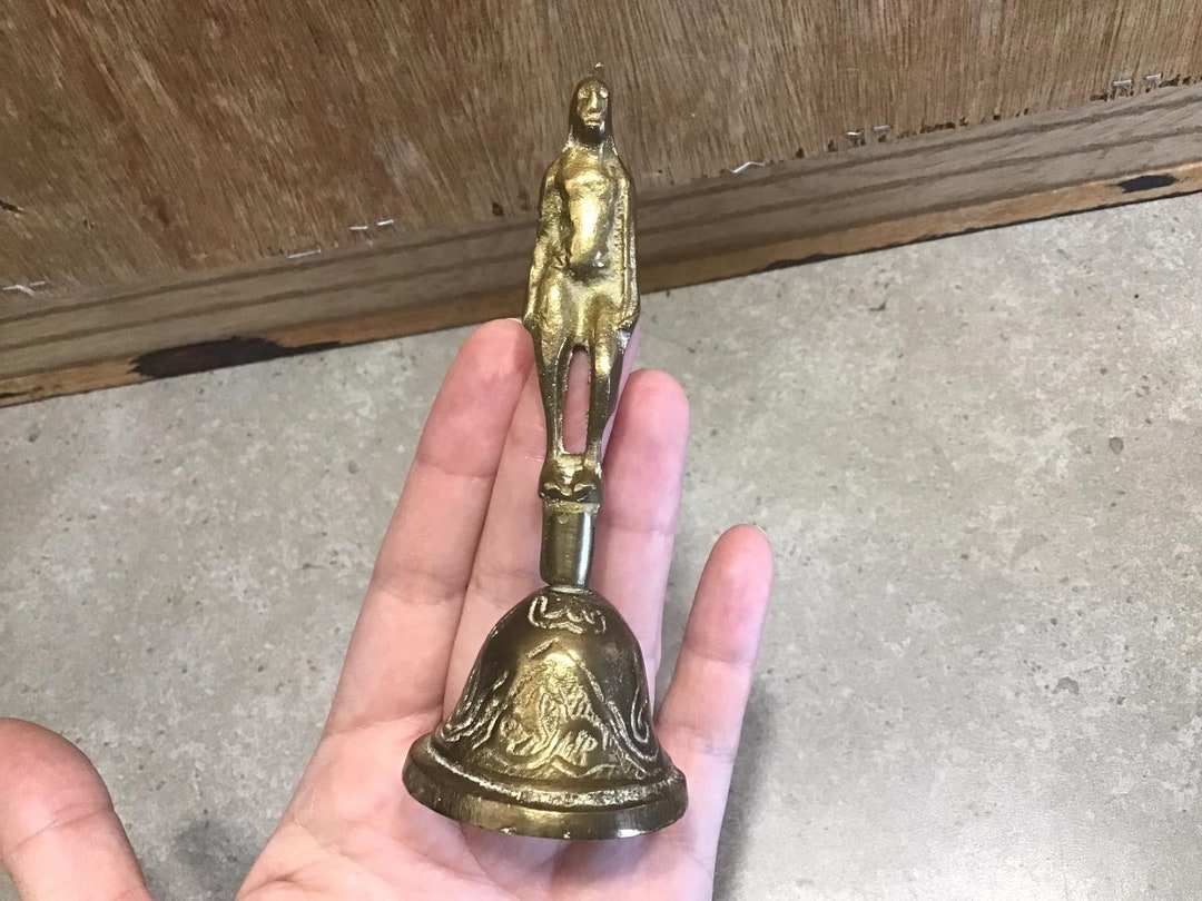 Vintage or Antique Brass Table Bell - Etsy
