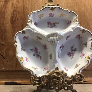 REICHENBACH R Crown German Divided Sectioned Relish Tray W Handle ...