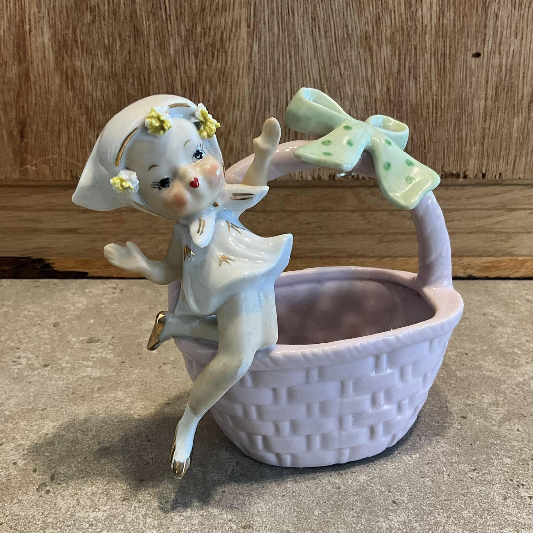 Vintage Shafford Baby Girl Vase Planter: Hand Decorated Collectible - Etsy