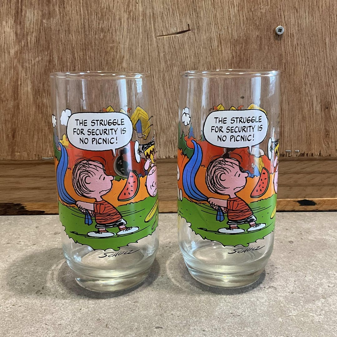 2 Vintage Mcdonald's Camp Snoopy Drinking Glass - Etsy