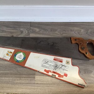 Vintage SANDVIK Tradition 277 Hand Saw 7T 8P 26” W/ Wood Dragon Handle ...