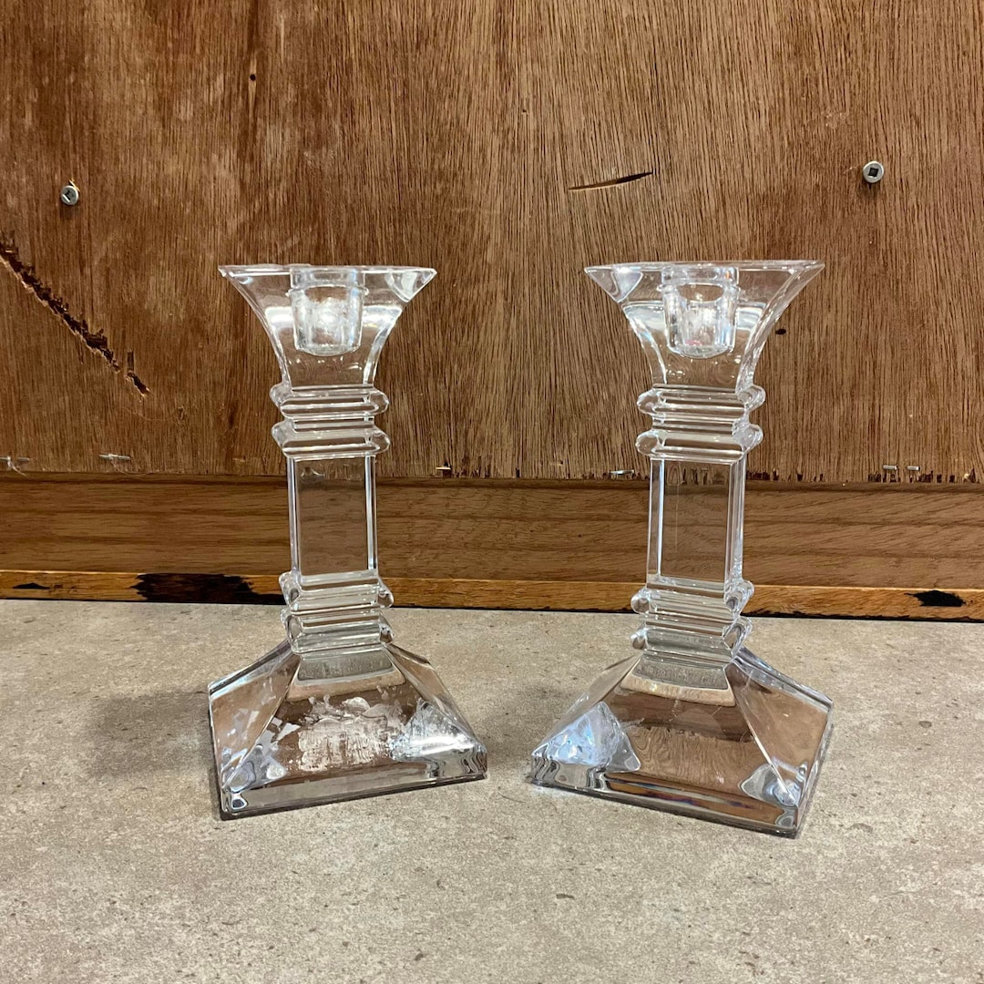Vintage Waterford Marquis Treviso Crystal Candlestick Holders - Set of ...