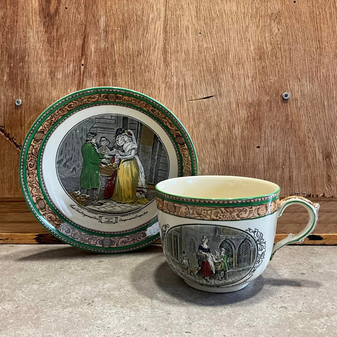 Adams Jumbo Tea Cup and Plate Set - Made in England - Etsy