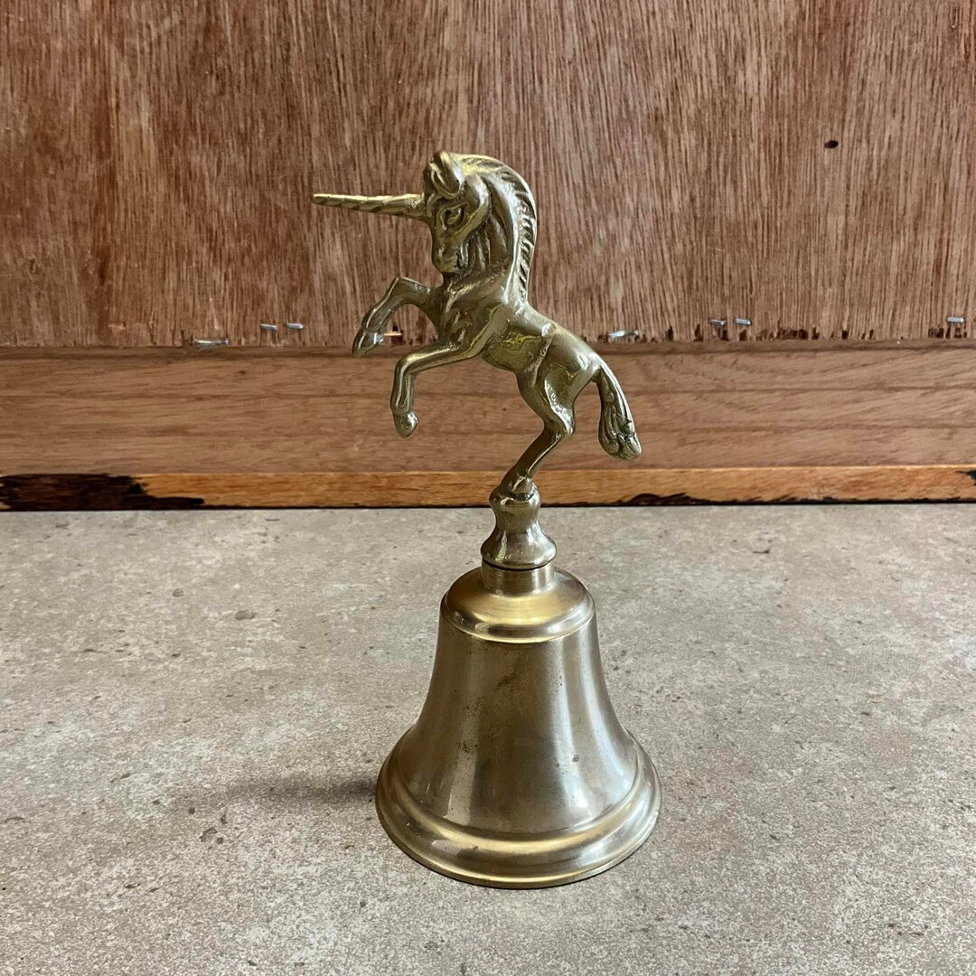Vintage Brass Unicorn Bell: Mythical Creature Hand Bell - Etsy