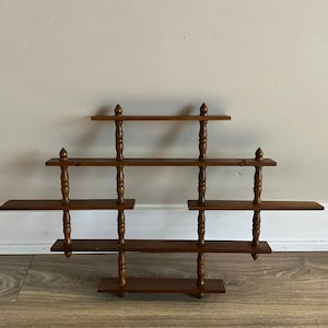 Vintage Wooden Display Shelf for Miniatures, Collectible Knick Knacks ...