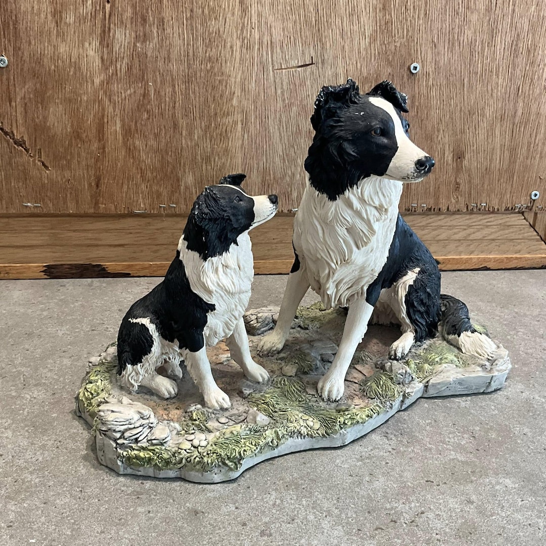 Two Border Collies, 1994, Numbered, Made in Scotland, Border Fine Arts ...