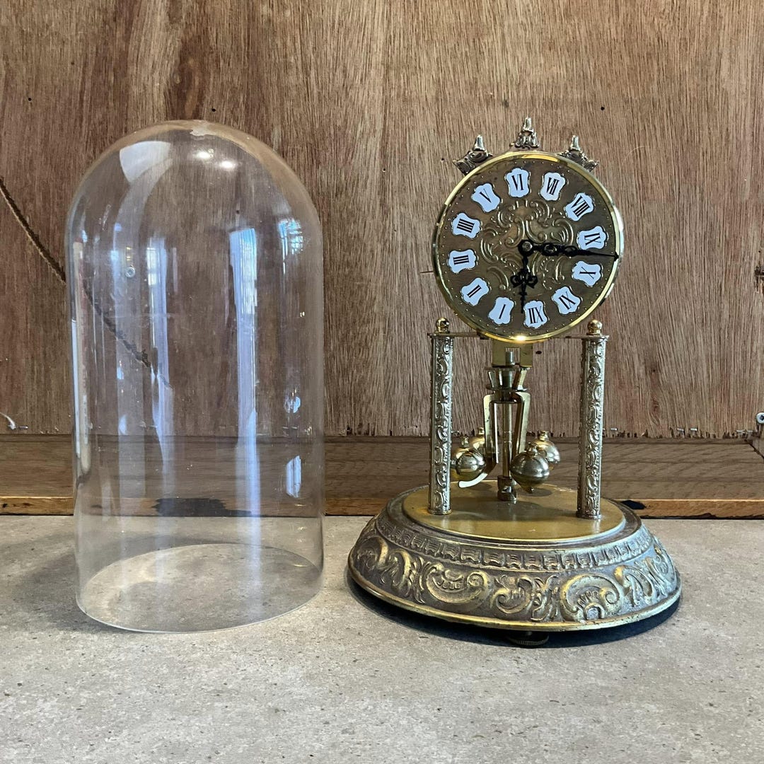 Vintage S. Haller Simonswald Germany Mantel Clock With Dome, Vintage ...