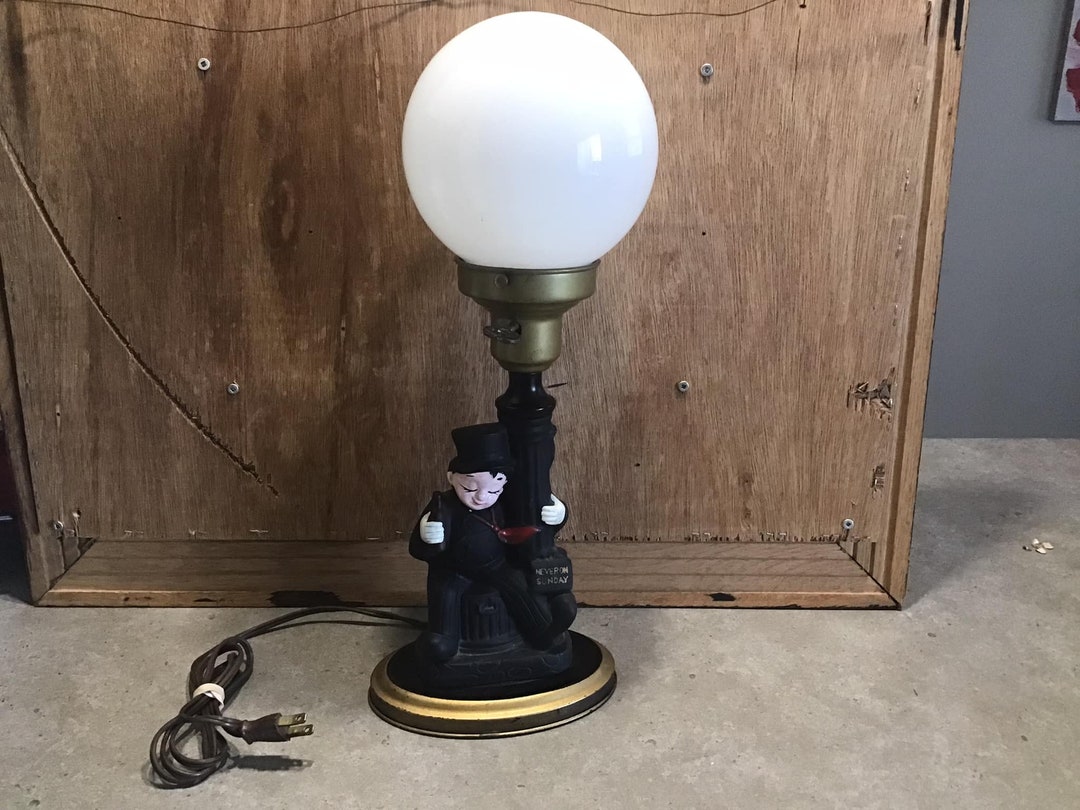 Vintage Drunk Man Electric Table Lamp Light - Etsy
