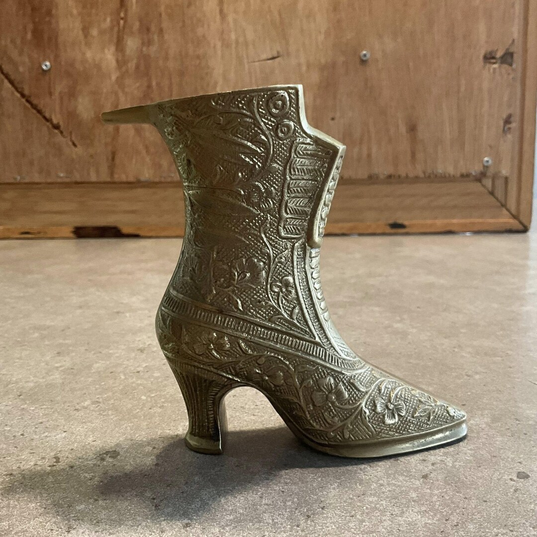 Vintage Brass Boot Ashtray, Can Use for Paperweight, Pencil Holder or ...