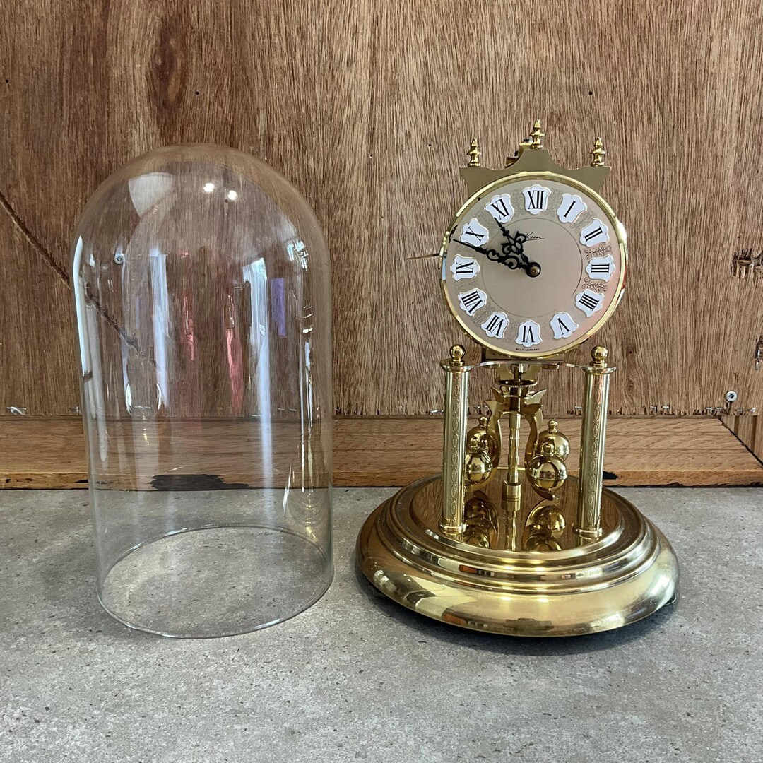 Vintage Kern German Mantel Clock, West Germany Mantel Clock With Dome ...