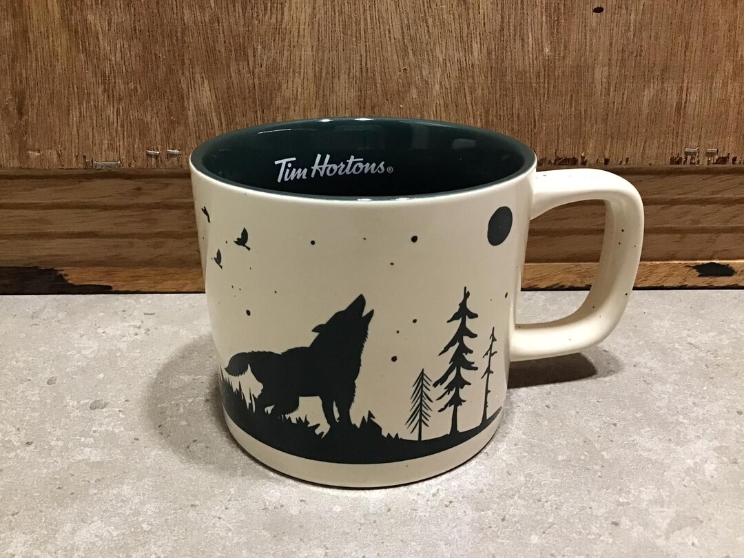 Tim Hortons Wolf Howling Green Ceramic Coffee Mug - Etsy