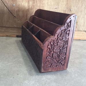 Vintage Mail Organizer Vintage Floral Desk Organizer and Mail Sorter ...