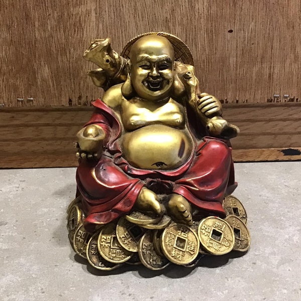 Laughing Buddha Statue Money - Etsy