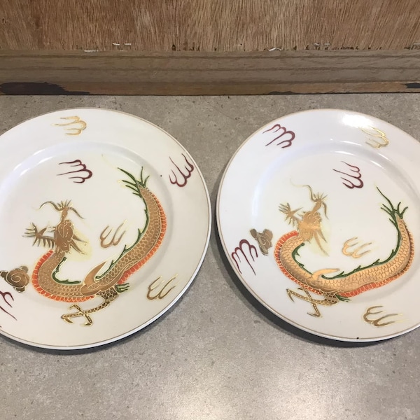 Japan Dragon Plates - Etsy