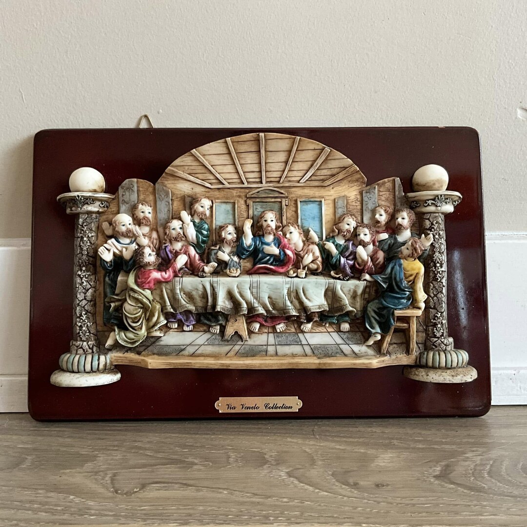 Vintage "the Last Supper" 3D Resin Wall Decor - via Veneto Collection ...