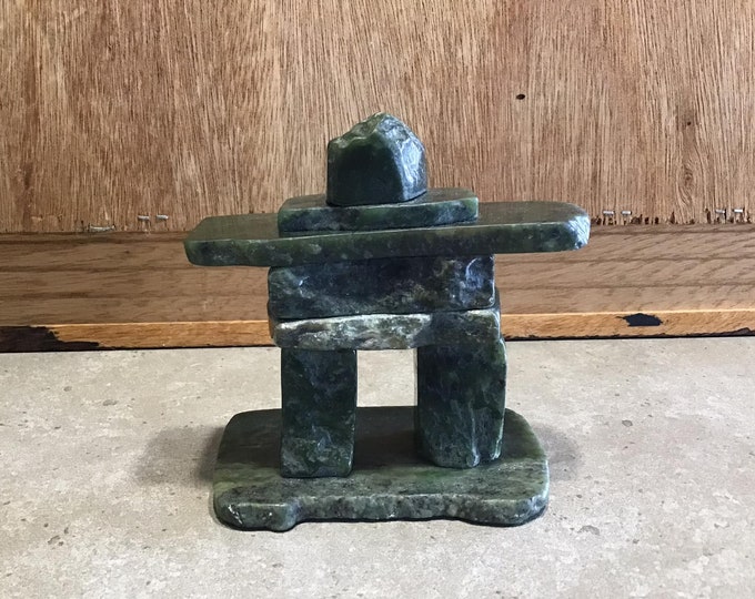 Inukshuk Inuit Hand Carved Nephrite Jade Stone Figurine Statue - Etsy