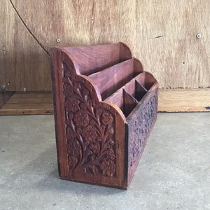 Vintage Mail Organizer Vintage Floral Desk Organizer and Mail Sorter ...
