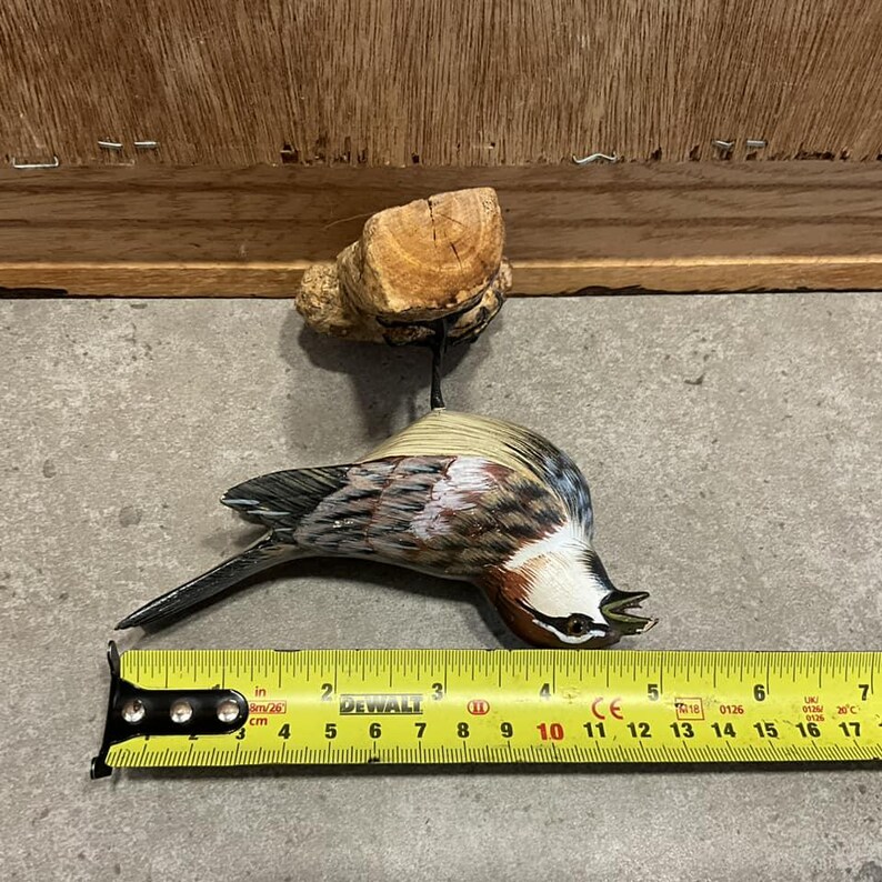 Bird Sculpture Realistic Wood Base Setting Nature Lovers Gift - Etsy