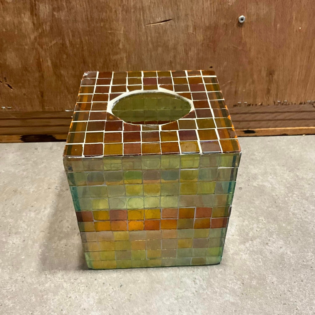 Mixed Color Mosaic Tissue Box, Tissue Box Cover, Tissue Holder - Etsy