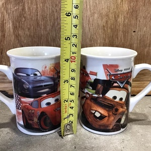 2 Disney Pixar Cars Mugs Coffee Cups 2011 Tow Mater Lightning Mcqueen ...