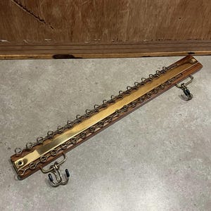 Vintage Tie Rack Necktie Display With 40 Hooks Mens Retro Belt Hanger ...