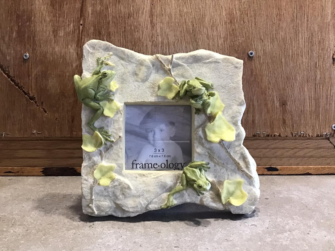 3D Frog Photo Frame: Sculpted Resin Picture Easel - Etsy