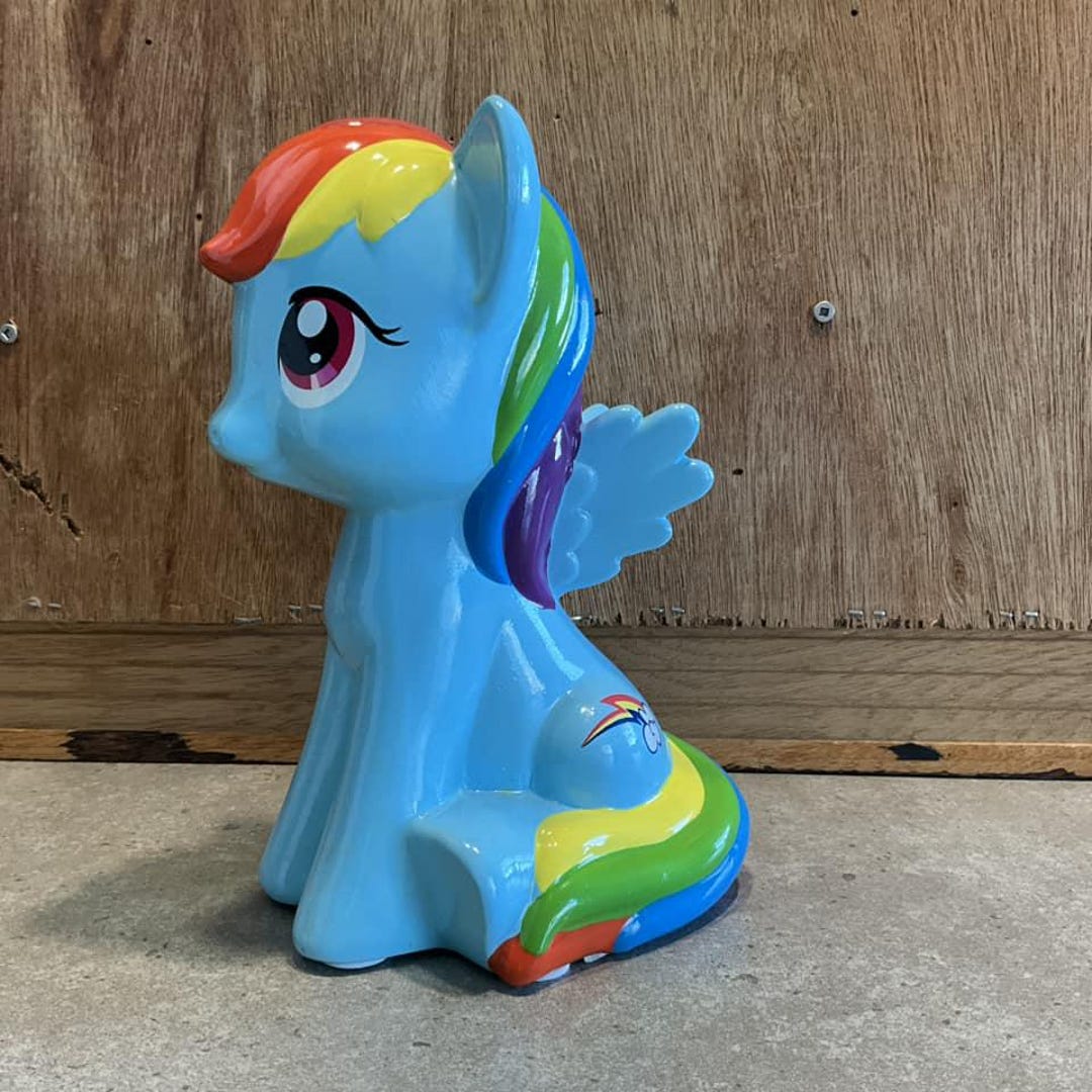 My Little Pony Rainbow Dash Hasbro Ceramic Coin Bank - Piggy Bank - Etsy