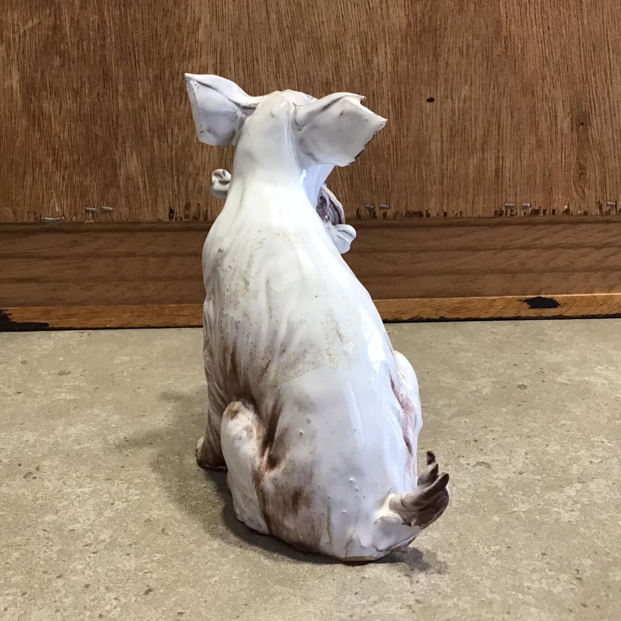Rare Guido Cacciapuoti Capodimonte SEATED TERRIER DOG With Bone Made in ...