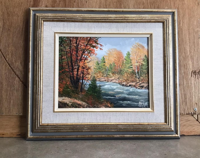 Vintage Michael Roth Algonquin Rapids 20thc Canadian Artist Oil ...
