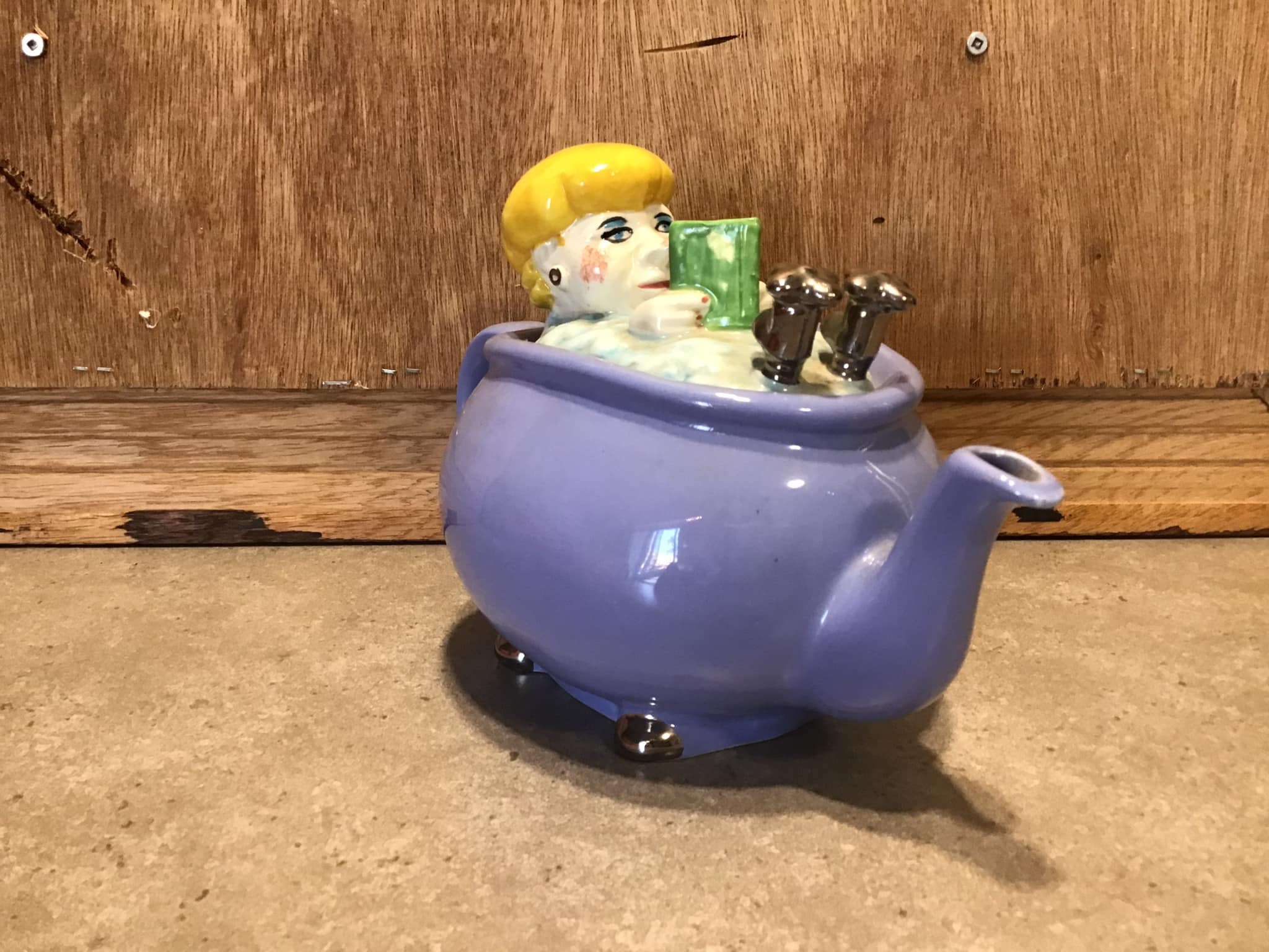 Vintage Novelty Teapot Lady in Bath P&K Kitsch Price - Etsy