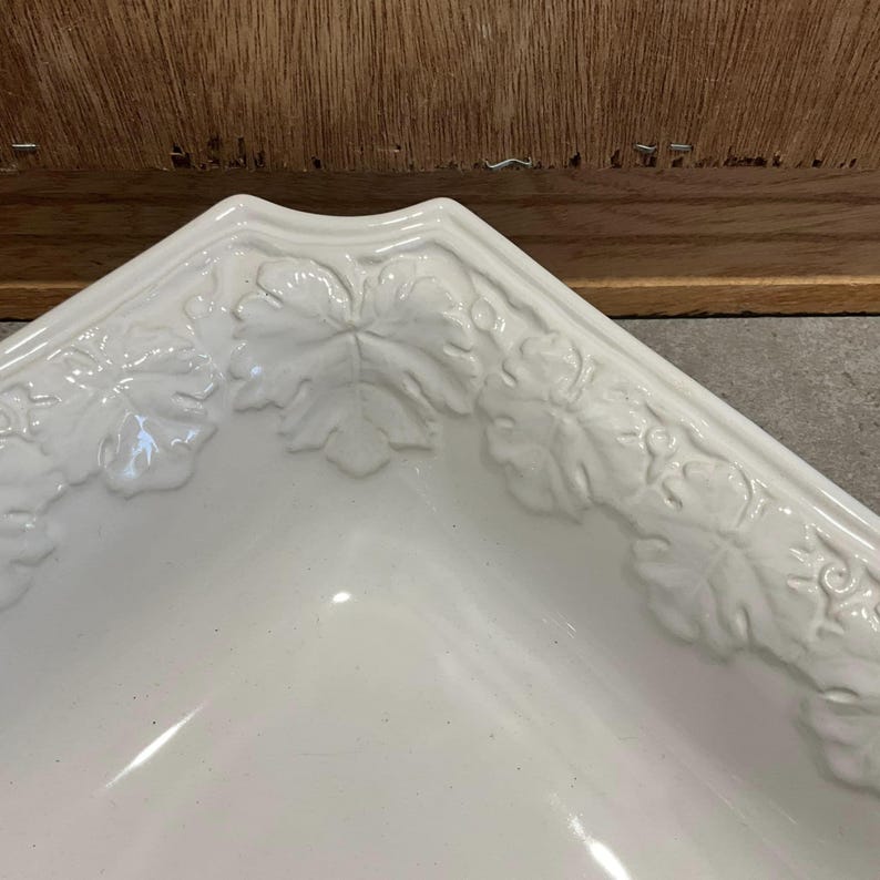 Vintage PIZZATO White OCTAGONAL Large Serving Bowl Dish Made in Italy ...