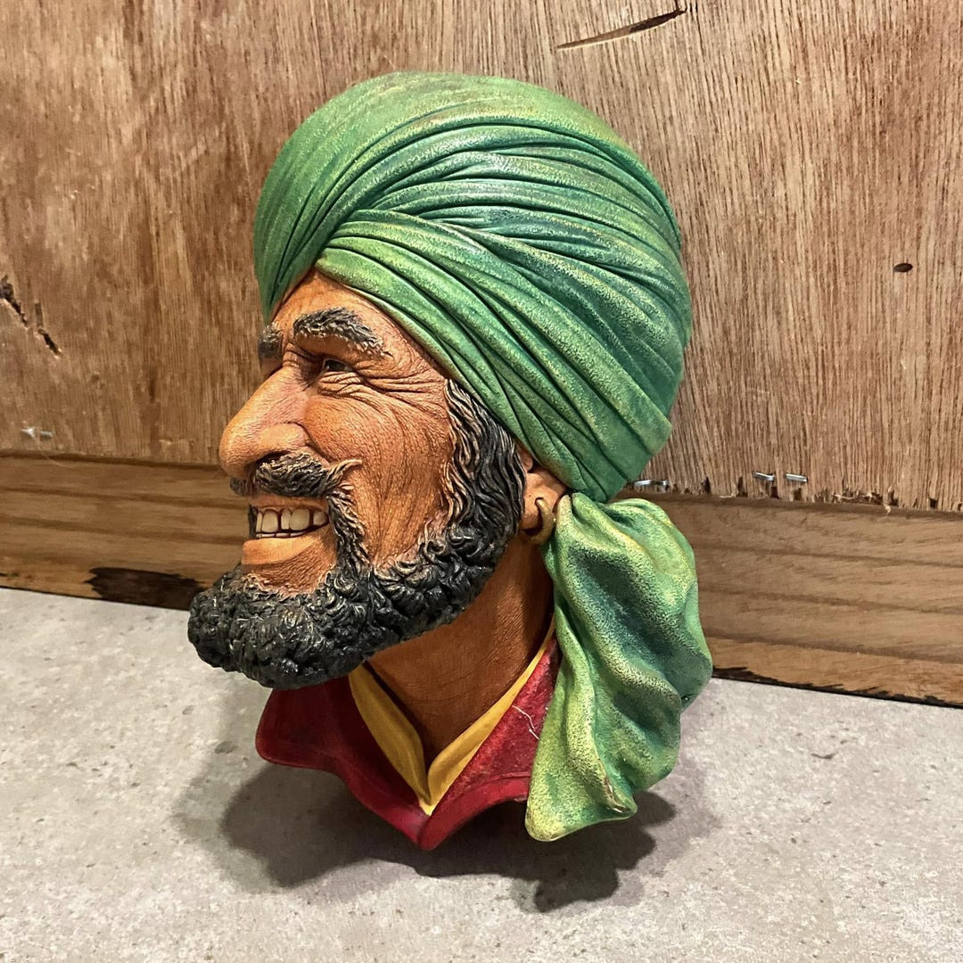 Vintage Bossons punjabi Chalkware Wall Mask Made in England - Etsy