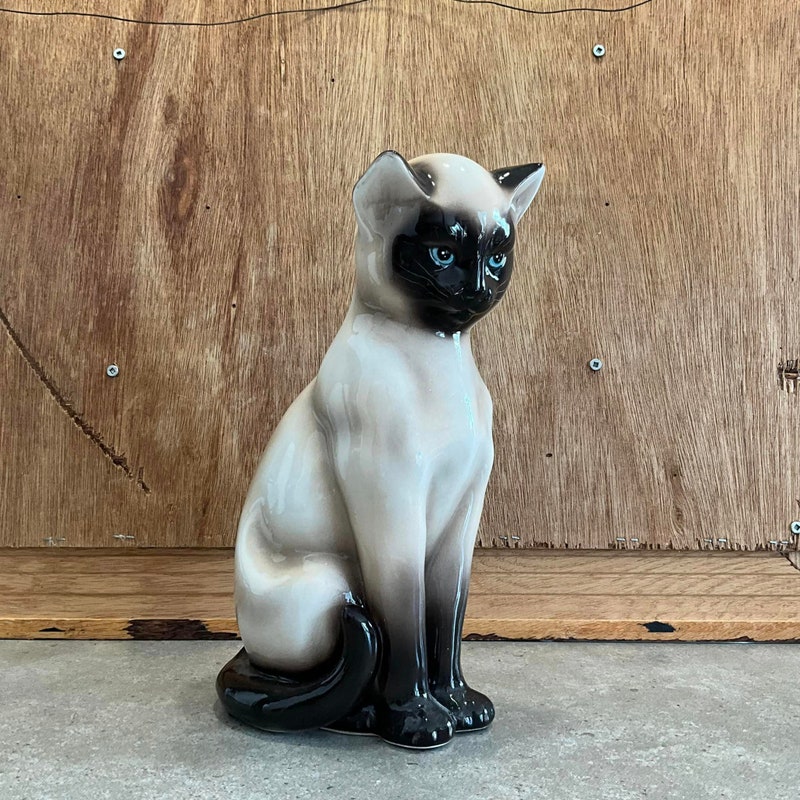 Siamese Cat Statue - Etsy