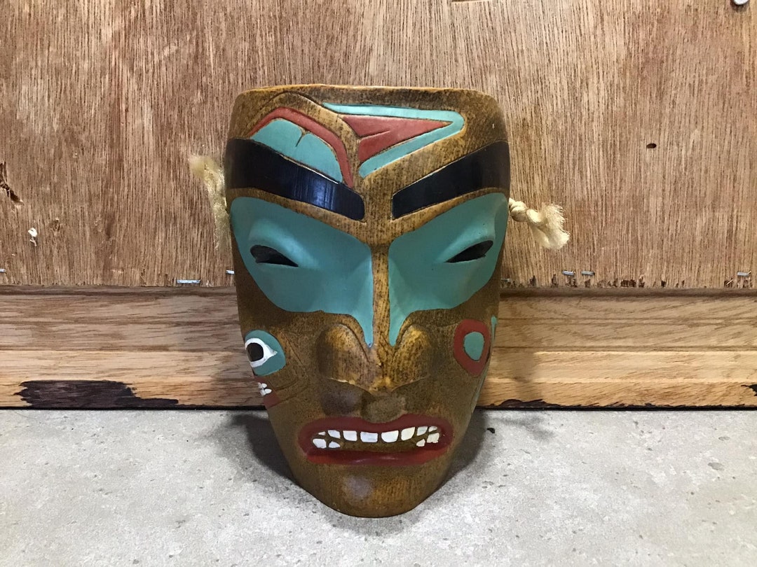 Vintage Traditional Native American Hand Carved Mask, Great Gift or for ...
