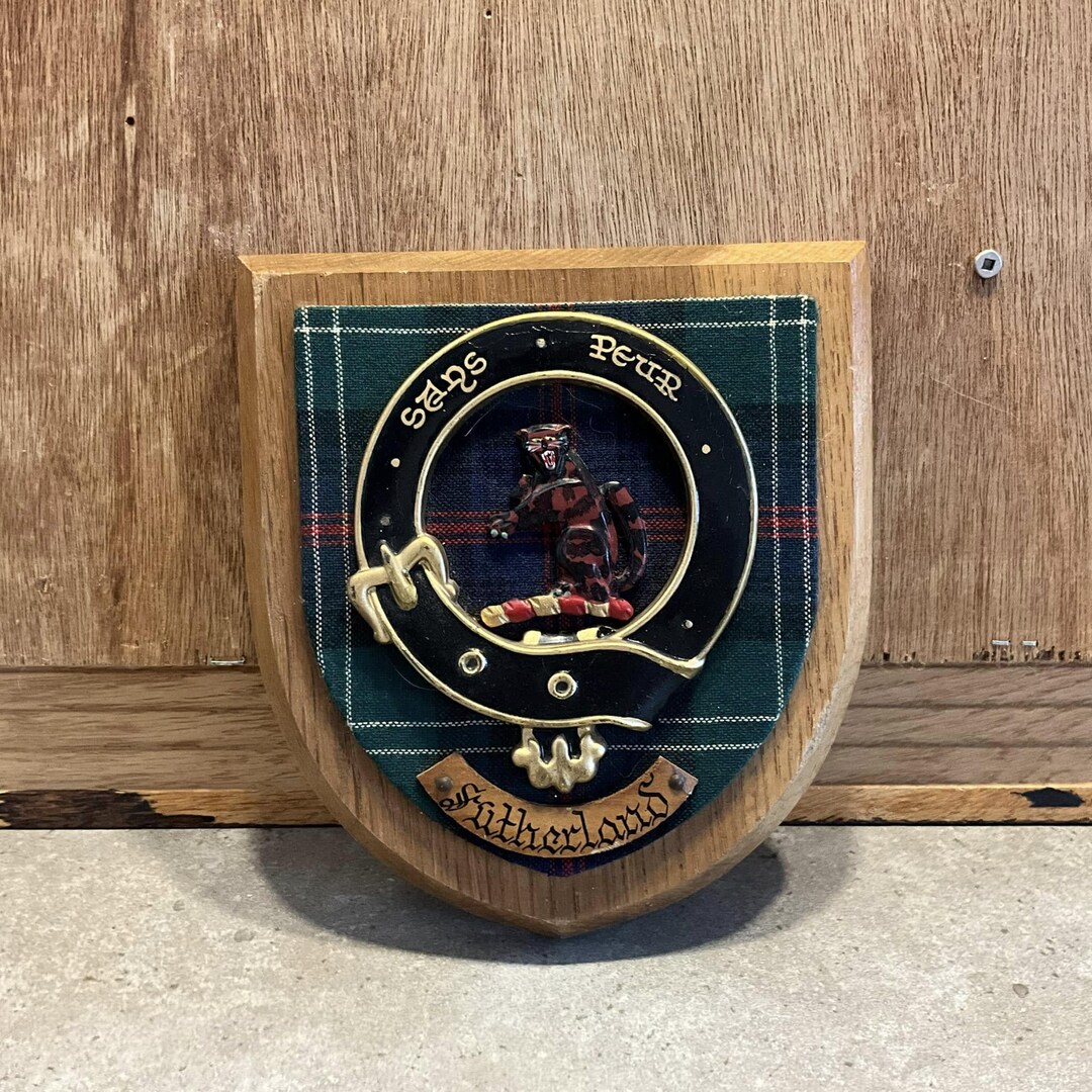 Vintage Wood Clan, Crest Shown is That of H. G. Duke of Sutherland Wall ...
