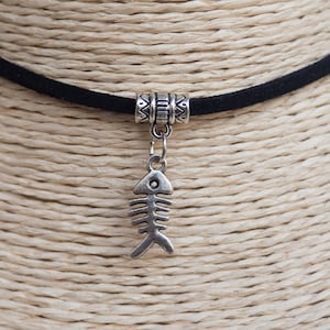 Fish Bone Necklace Fishbone Choker Beach Choker Nautical Charm Necklace ...