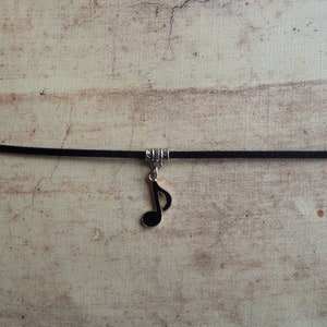 Music Note Necklace Enamel Charm Choker Enamel Pendant Charm Necklace ...