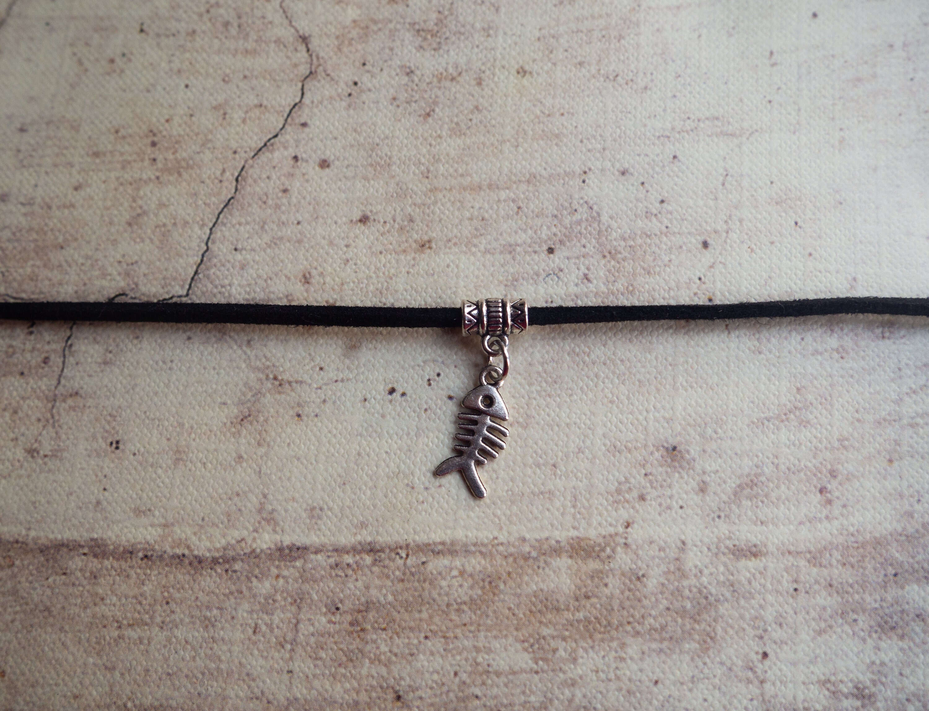 Fish Bone Necklace Fishbone Choker Beach Choker Nautical Charm - Etsy