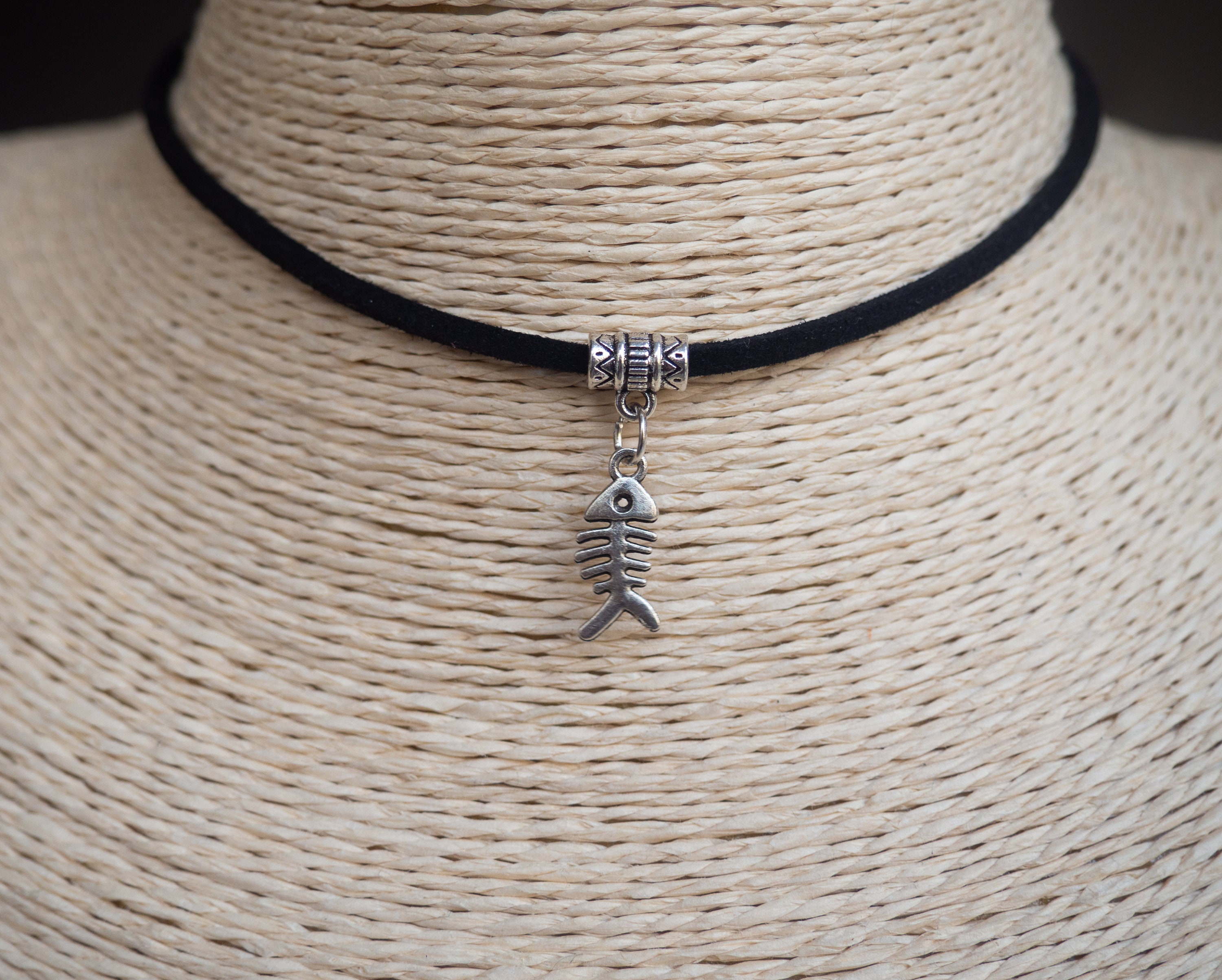 Fish Bone Necklace Fishbone Choker Beach Choker Nautical Charm - Etsy