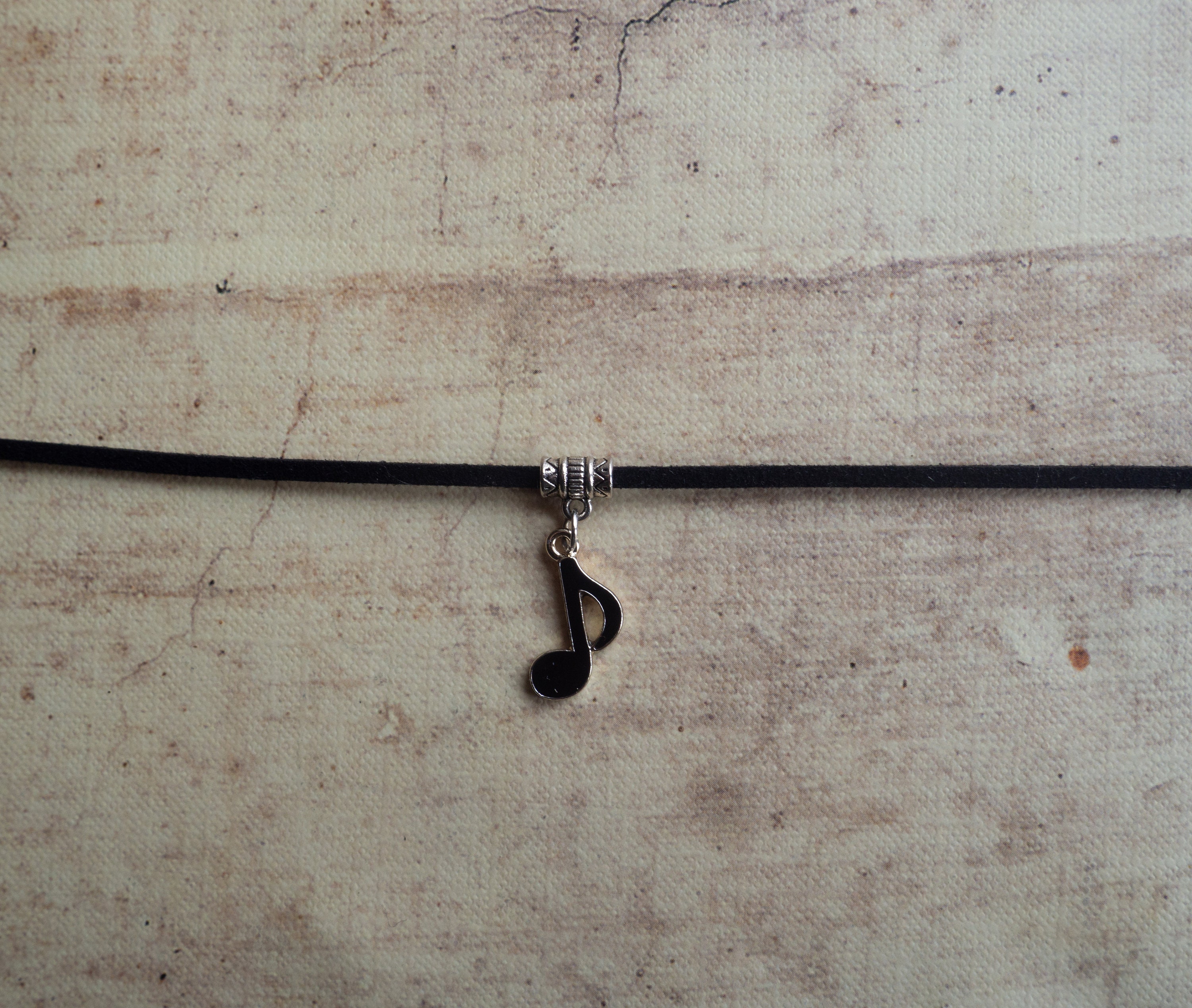Music Note Necklace Enamel Charm Choker Enamel Pendant Charm - Etsy