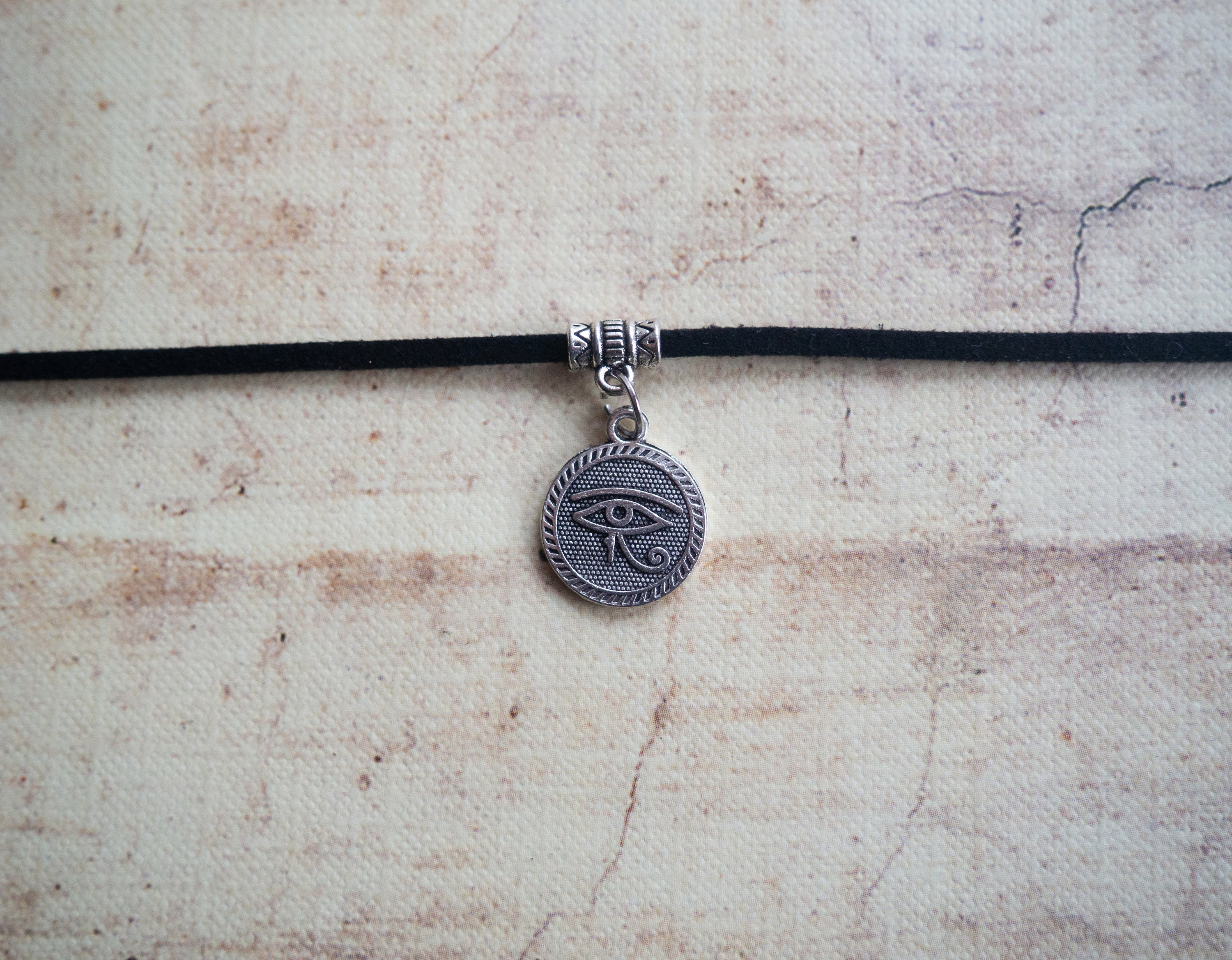 Eye of Horus Necklace Pendant Choker Ra Eye Necklace Cord | Etsy