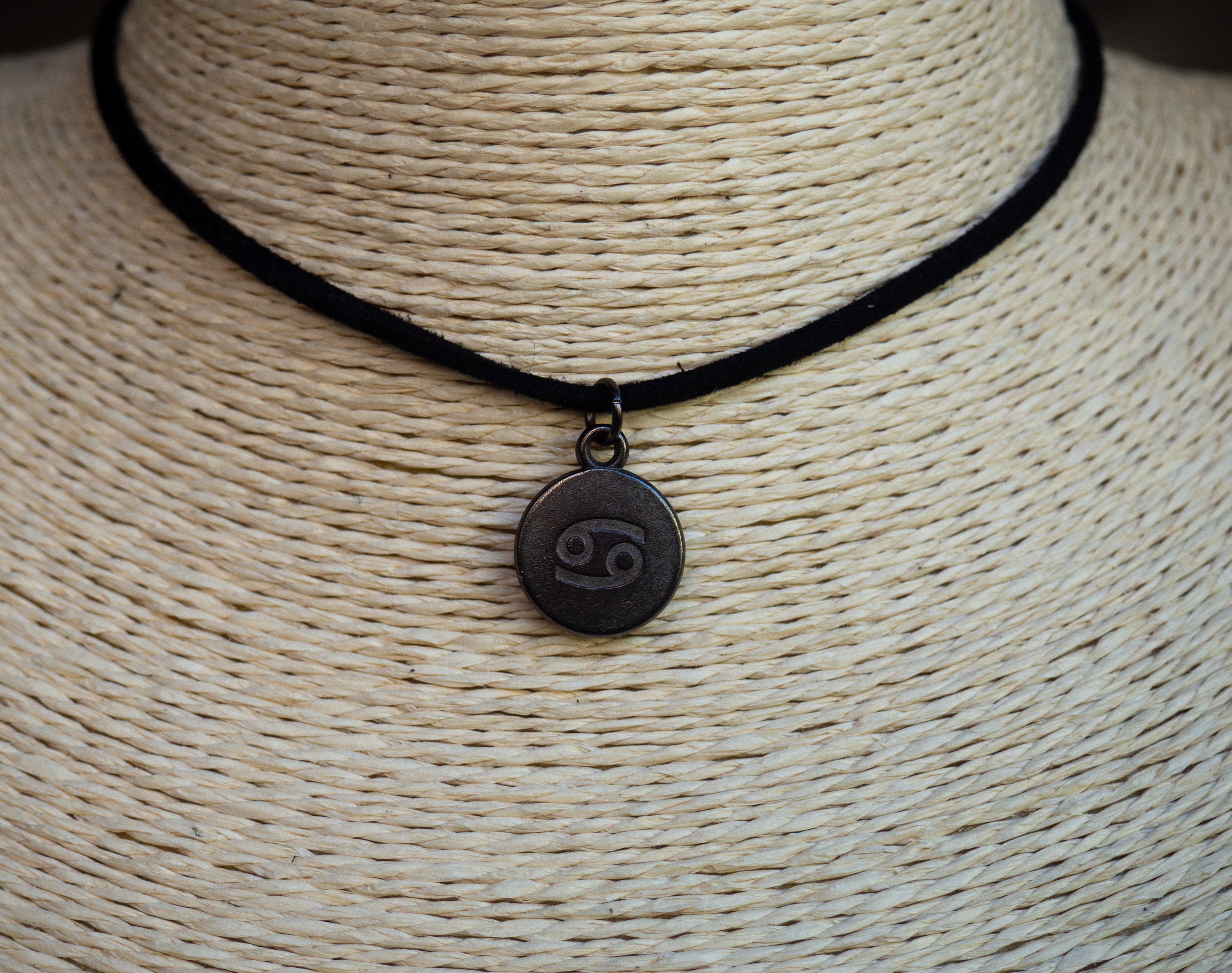 Zodiac Choker Charm Necklace Birth Signs Cord Choker Horoscope - Etsy