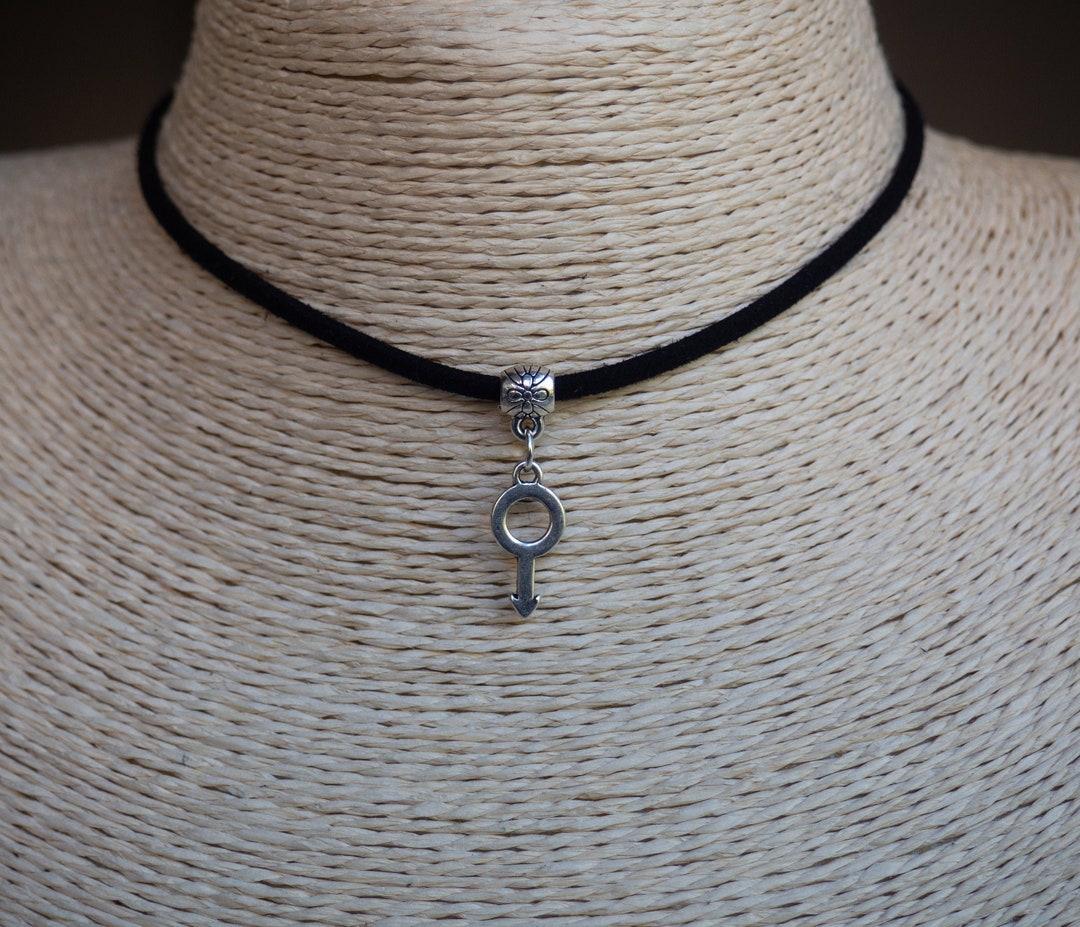 Male Sign Necklace Gender Symbol LGBT Choker Charm Necklace Simple ...